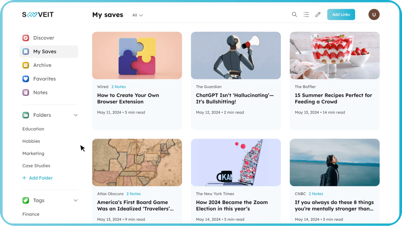 SavveIt: The Best Link Saver Website, App & Extension